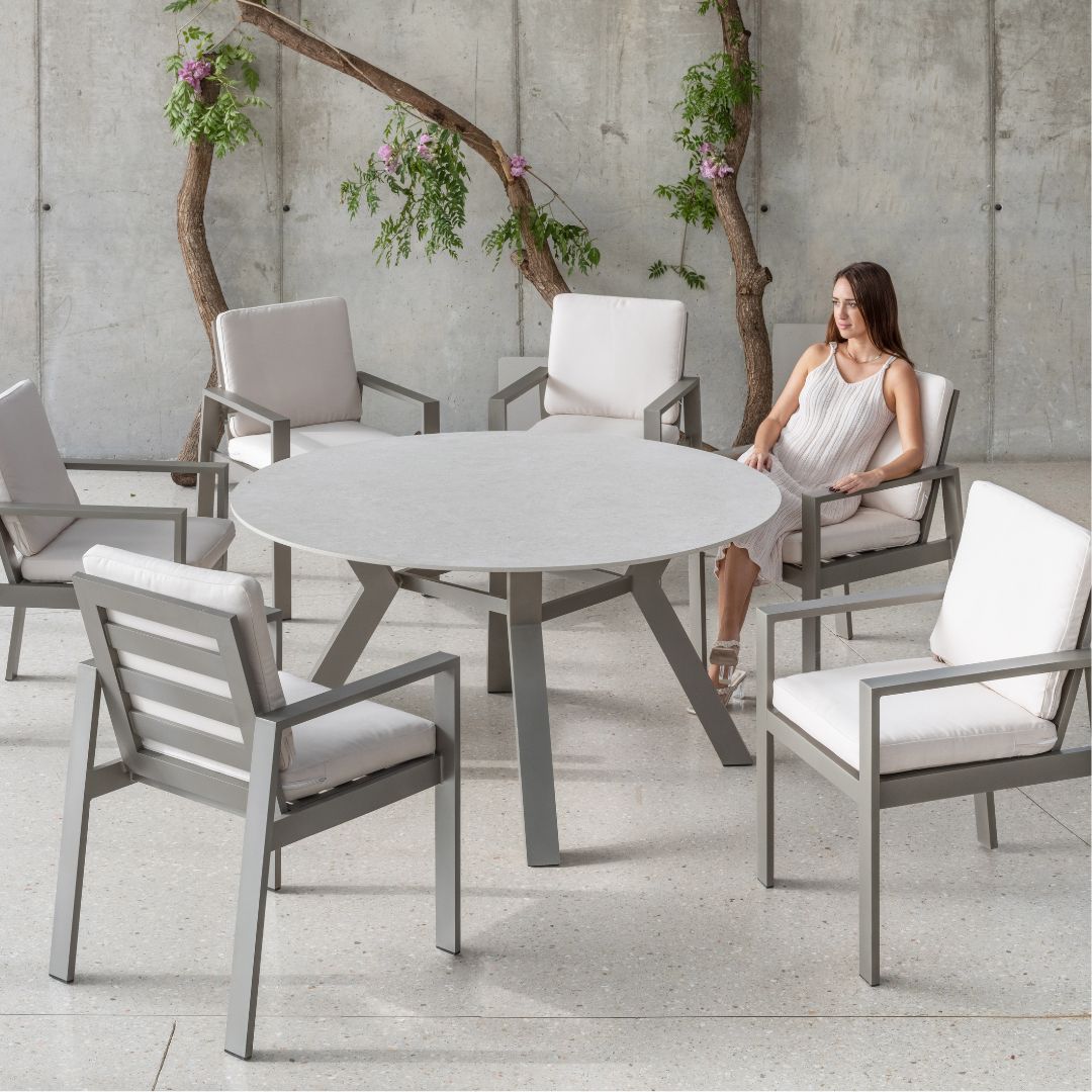 Outdoor stone dining table – Hevea Outdoor